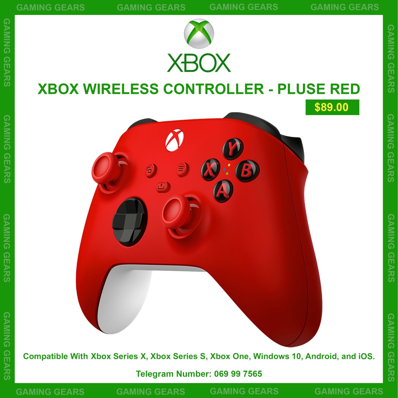 XBOX WIRELESS CONTROLLER PLUSE RED - Gaming Gears - Best Gaming Gears ...